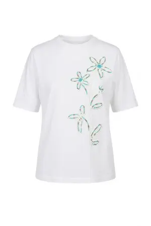 EXQUISE Blue / White Limaara T-shirt Blue & White - Blue/white