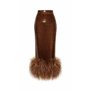 OSCARMORRIS Bianca Bronze Skirt