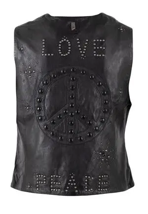 Mauritius Harmony Rf Leather Vest - Black