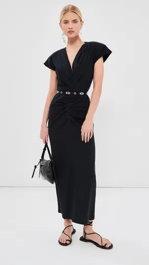 Isabel Marant Étoile Nadra Jersey Maxi Dress - Black