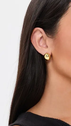 KENNETH JAY LANE Polished Domed Button Earrings