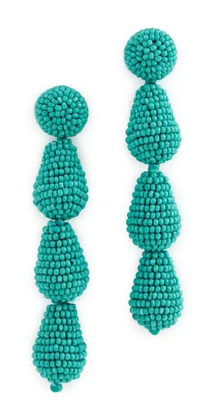 KENNETH JAY LANE Seed Bead Earrings - Turquoise