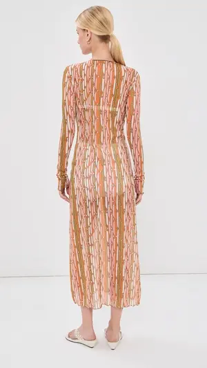 La DoubleJ Slinky Swing" Mesh Maxi Dress