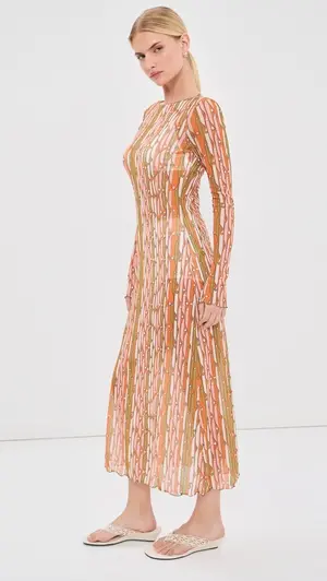 La DoubleJ Slinky Swing" Mesh Maxi Dress
