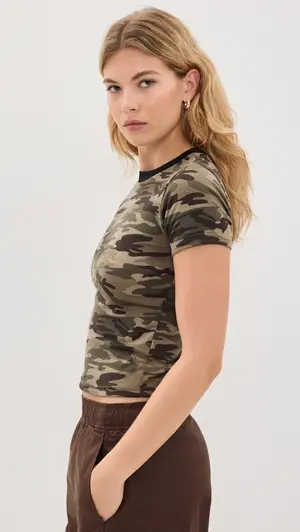 Lioness Clubhouse Tee Camouflage Print Crewneck Short Sleeve