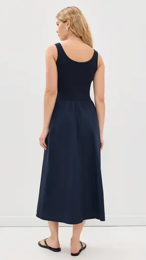 PERFECTWHITETEE Fabiola Cotton Poplin Sleeveless Dress