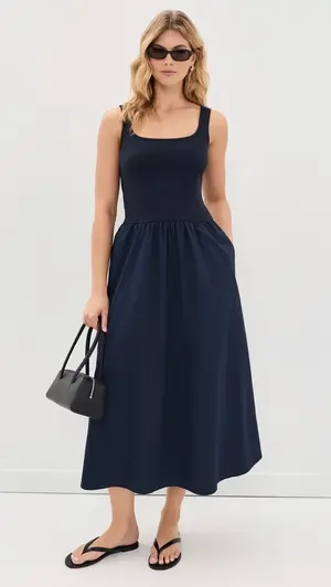 PERFECTWHITETEE Fabiola Cotton Poplin Sleeveless Dress