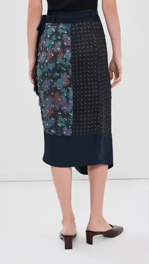 3.1 Phillip Lim Desert Flower Draped Wrap Skirt