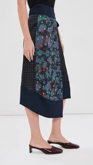 3.1 Phillip Lim Desert Flower Draped Wrap Skirt