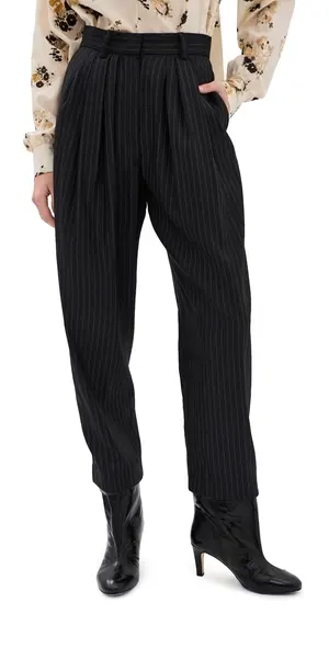 Isabel Marant Étoile Janice Pinstriped Wool Blend Pants