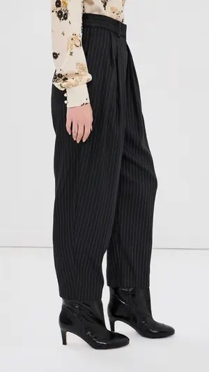 Isabel Marant Étoile Janice Pinstriped Wool Blend Pants
