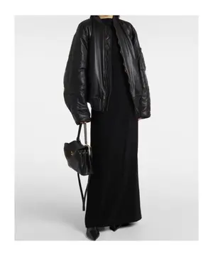 Balenciaga Leather Bomber Jacket