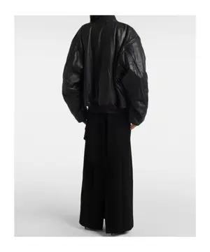 Balenciaga Leather Bomber Jacket