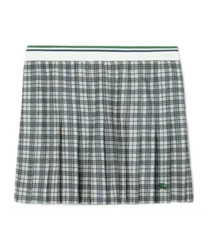 Burberry Pleated Check Jersey Mini Skirt