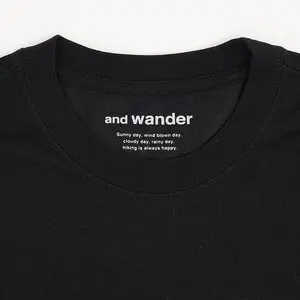 AND WANDER Large Logo Print T-shirt