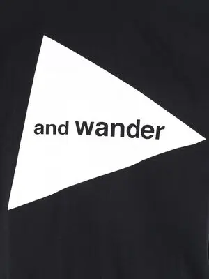 AND WANDER Large Logo Print T-shirt
