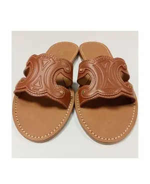Celine Triomphe Mule In Calfskin