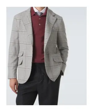Brunello Cucinelli Checked Blazer
