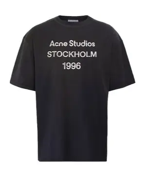 Acne Studios Logo-print Cotton-blend T-shirt - Black