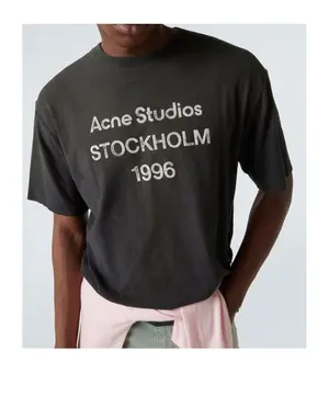Acne Studios Logo-print Cotton-blend T-shirt