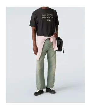 Acne Studios Logo-print Cotton-blend T-shirt