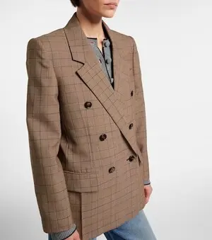 Chloé Checked Wool Blazer