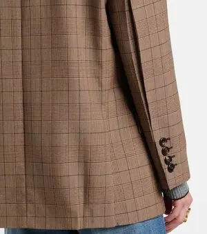 Chloé Checked Wool Blazer