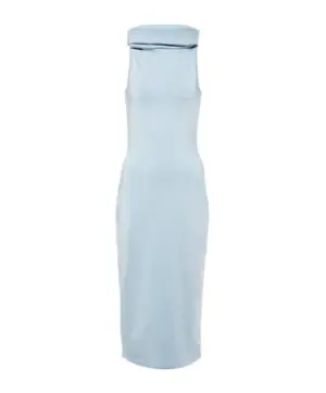 Alaïa Hooded Jersey Midi Dress - Blue