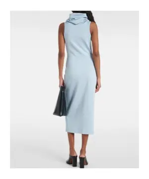 Alaïa Hooded Jersey Midi Dress