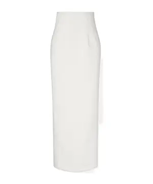 ADRIANA DEGREAS Coquille De Mer Maxi Skirt - White