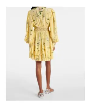 Camilla Floral Silk Crêpe Minidress