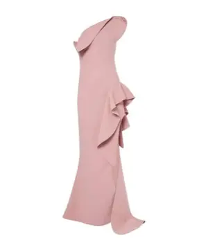 Maticevski Pleated One-shoulder Crepe Dress - Pink