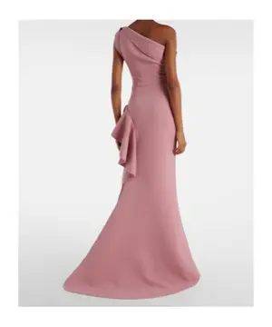 Maticevski Pleated One-shoulder Crepe Dress
