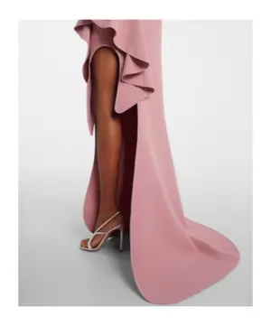 Maticevski Pleated One-shoulder Crepe Dress