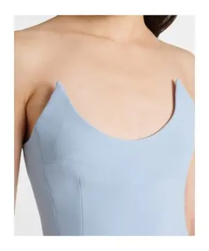 David Koma Asymmetric Feather-trimmed Cocktail Dress