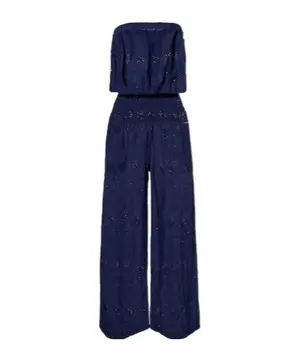 Melissa Odabash Naomi Cotton Jumpsuit - Black