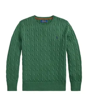 Polo Ralph Lauren Cable Knit Crew Neck Sweater - Green