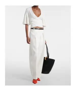 Jacquemus Cubisto Raffia-effect Slingback Pumps