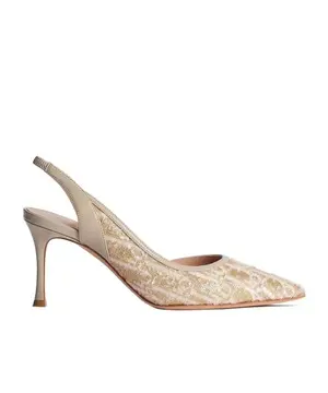 Dior Slingback Pumps With Sequins And Logo Detail