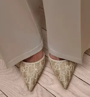 Dior Slingback Pumps With Sequins And Logo Detail