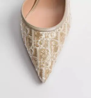 Dior Slingback Pumps With Sequins And Logo Detail