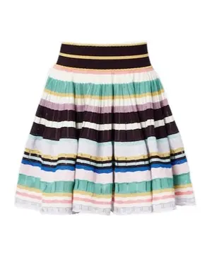 Alaïa Striped Knit Miniskirt