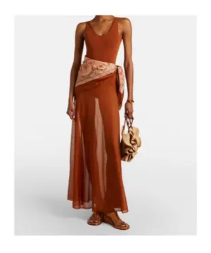 Zimmermann Aster Silk-trimmed Maxi Dress