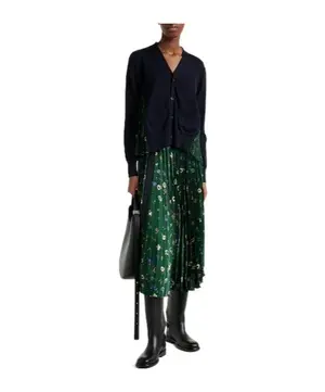 Sacai Floral Cotton Cardigan