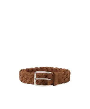 Brunello Cucinelli Braided Suede Belt - Brown