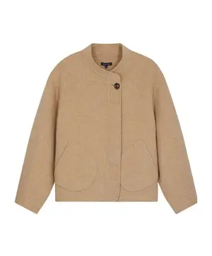 Soeur Short Windsor Coat In Double-faced Wool