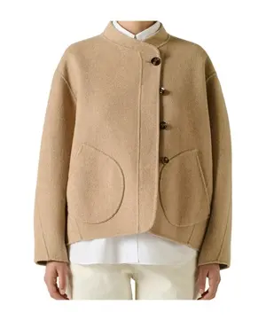 Soeur Short Windsor Coat In Double-faced Wool
