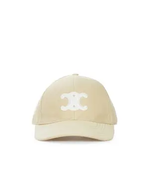 Celine Triomphe Baseball Cap In Washed Cotton