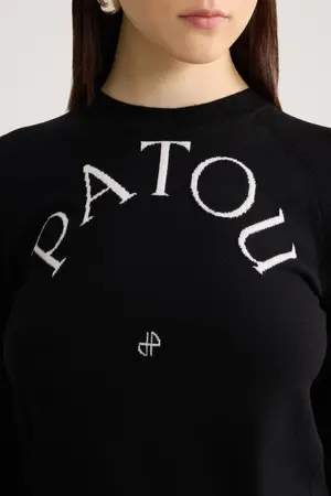 PATOU Logo-intarsia Crewneck Jumper
