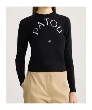 PATOU Logo-intarsia Crewneck Jumper